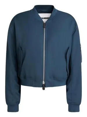 JIL SANDER Twill Bomber Jacket - Storm Blue