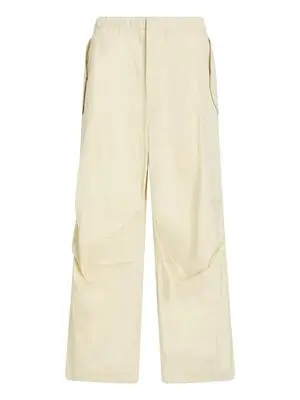 JIL SANDER Crinkled Cotton-poplin Cargo Pants - Cream
