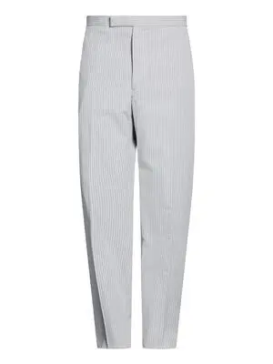 Thom Browne Striped Cotton-seersucker Suit Pants - Gray
