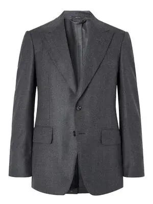 TOM FORD Shelton Wool-herringbone Blazer - Gray
