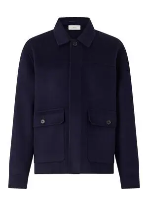 Mr P. Double-faced Cashmere Chore Jacket - Blue