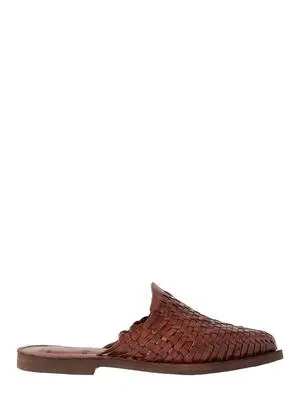 YUKETEN Polanco Woven Leather Mules - Brown