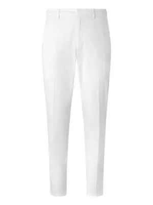 Altea Tapered Cotton-blend Gabardine Trousers - White