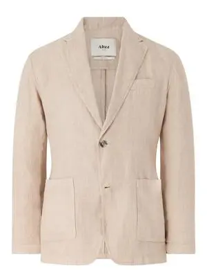 Altea Aaron Garment-dyed Linen Blazer - Neutrals