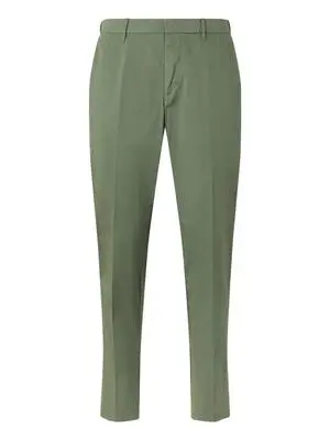 Altea Tapered Cotton-blend Gabardine Trousers - Green