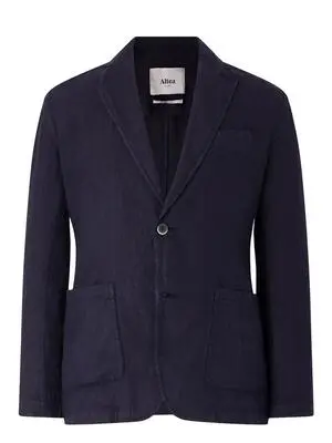 Altea Aaron Garment-dyed Linen Blazer - Blue