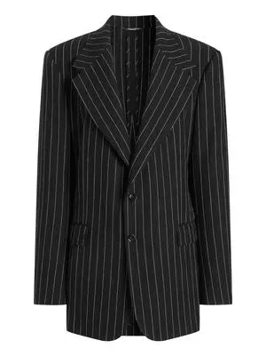 Dolce & Gabbana Sicilia Pinstripe Wool-linen Jacket - Multicolor