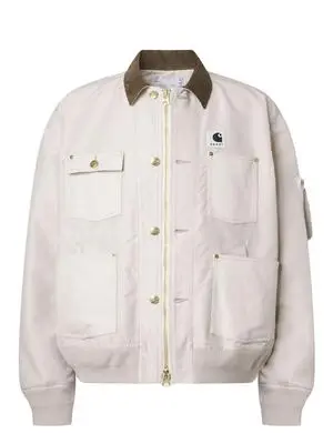 Sacai X Carhartt Corduroy-trimmed Blouson Jacket - Beige