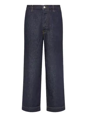 Dries Van Noten Dries Van Noten Straight Leg Jeans In Indigo Blue