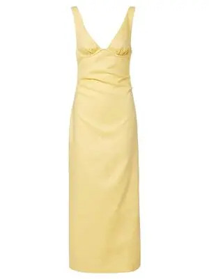 Sir The Label Linen Midi Dress - Yellow