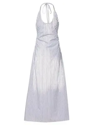 SIR. Pinstripe Cotton-blend Maxi Dress - Blue