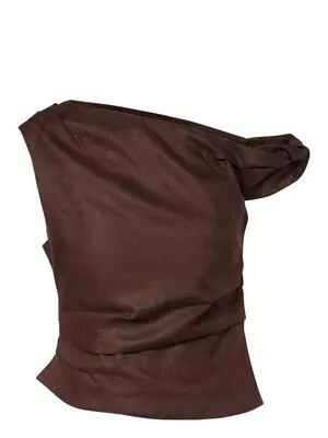 SIR. Linen Top - Brown