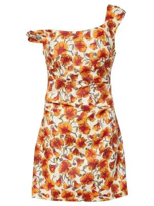 Sir The Label Floral Linen Mini Dress - Multicoloured