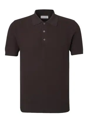 Canali Cotton Polo Shirt - Brown