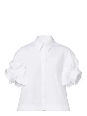 Simone Rocha Puff-sleeve Cotton Shirt - White