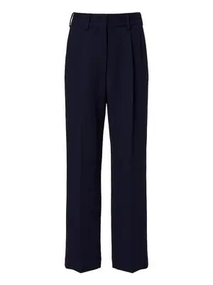 BLAZÉ MILANO Resolute Virgin Wool Straight Pants - Blue