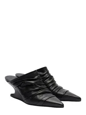 Rick Owens Cantilever 60 Leather Mules Black