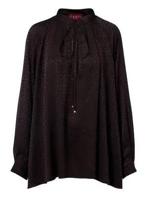 Gucci Printed Silk Shirt - Brown