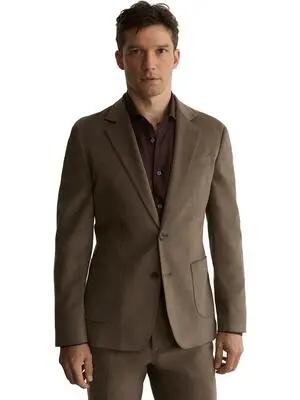 REISS Regent Suit Jacket - Taupe Brown