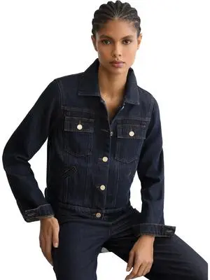 REISS Carmen Denim Trucker Jacket
