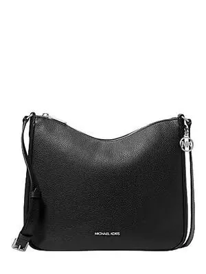 Michael Kors Nayla Medium Pebbled Leather Messenger Bag - Black