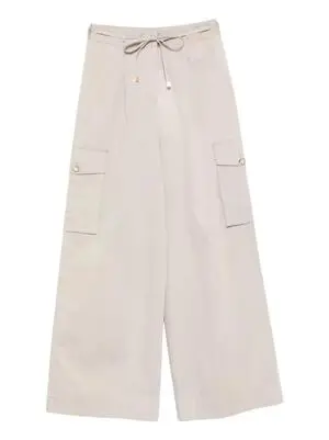 Agnona Tie-detail Cargo Trousers - Neutrals