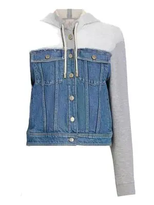 Cinq À Sept Sutton Hooded Denim Jacket - Blue