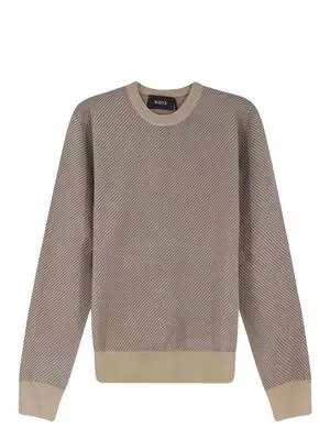 BOSS Patterned Knitted Sweater - Neutrals