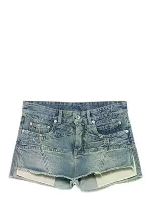 Rick Owens Lana Cut-offs Denim Shorts - Blue