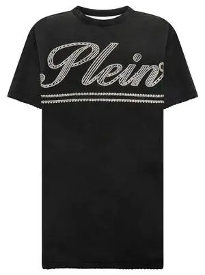 Philipp Plein Rhinestone-embellished Mini Dress - Black