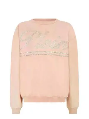 Philipp Plein Open Back Strass Sweatshirt - Pink