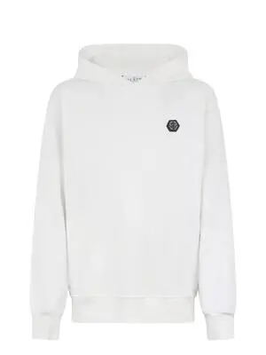 Philipp Plein Logo-appliqué Hoodie - Neutrals