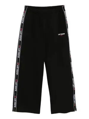 We11Done Logo-tape Trousers - Black