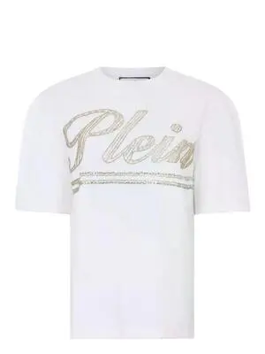 Philipp Plein Logo-strass T-shirt - White