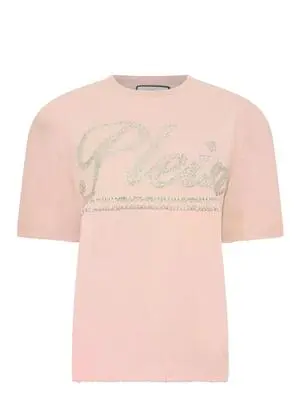 Philipp Plein Logo-strass T-shirt - Pink