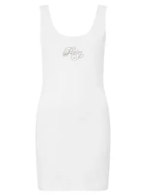 Philipp Plein Logo-detail Mini Dress - White