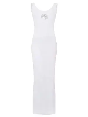 Philipp Plein Logo-detail Maxi Dress - White