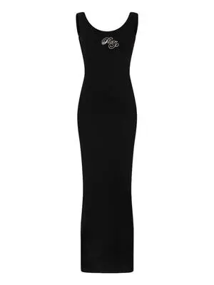 Philipp Plein Logo-detail Maxi Dress - Black