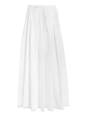 Dolce & Gabbana Pleated Poplin Skirt - White