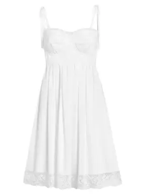 Dolce & Gabbana Short Poplin Dress - White