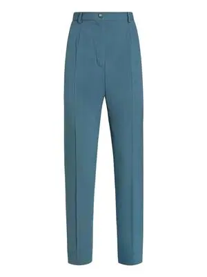 Dolce & Gabbana Cigarette Wool Trousers - Blue