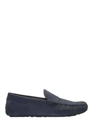 Hugo Noel Leather Loafers Blue
