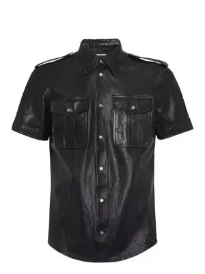 Dsquared2 Leather Shirt - Black