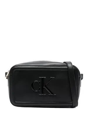 Calvin Klein Embossed-logo Cross Body Bag - Black