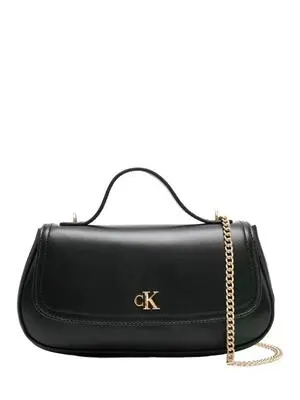 Calvin Klein Top Handle Chain Tote - Black