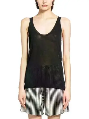PETAR PETROV Light Trap Knitted Tank Top - Black