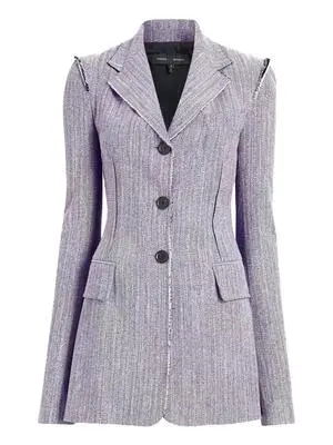 Proenza Schouler Lorenza Frayed Blazer - Purple