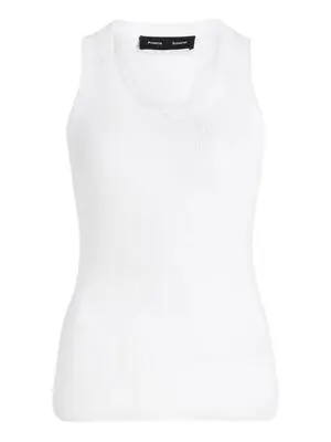 Proenza Schouler Ribbed Tank Top - White