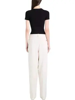 Proenza Schouler Ribbed Knit T-Shirt Black