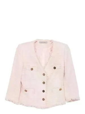 Tagliatore Dharma Frayed Jacket - Pink